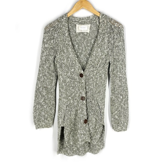 Anthropologie | Sweaters | Angel Of The North Mori Cardigan Gray Green ...